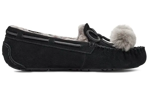 UGG Dakota Bow Pom Slipper - Black