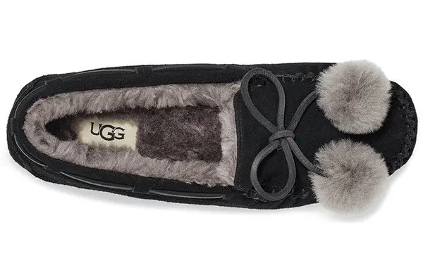 UGG Dakota Bow Pom Slipper - Black