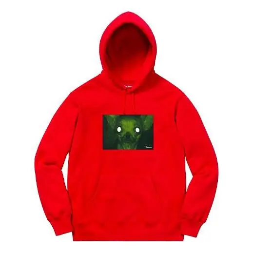 Supreme Fw18 Chris Cunningham Chihuahua Hooded Sweatshirt - Red