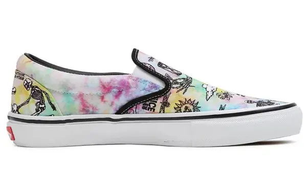 VANS Skate Slip-on "shroom Doom" Low Top Sneakers - White/black