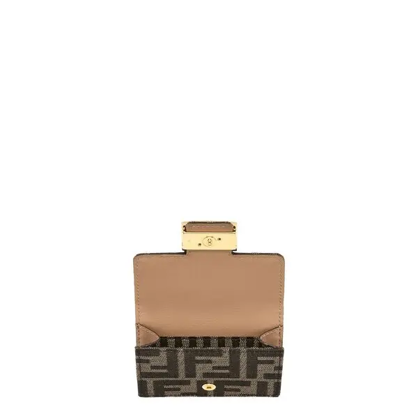 Fendi Micro Trifold Baguette Wallet - Brown