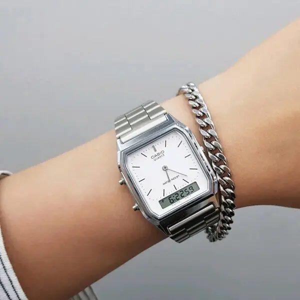 Casio Analog/digital Combo Watch - White