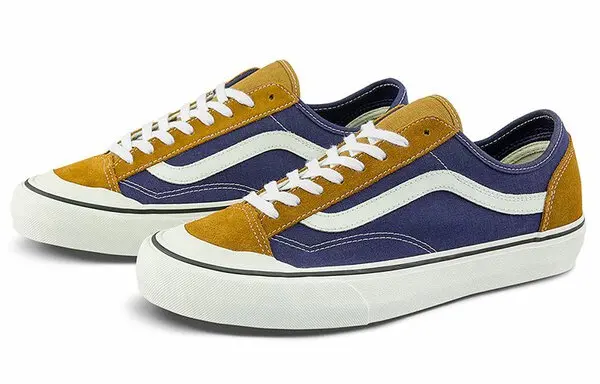 VANS Style 36 Splicing Contrasting Colors Low Top Sneakers - Blue/yellow