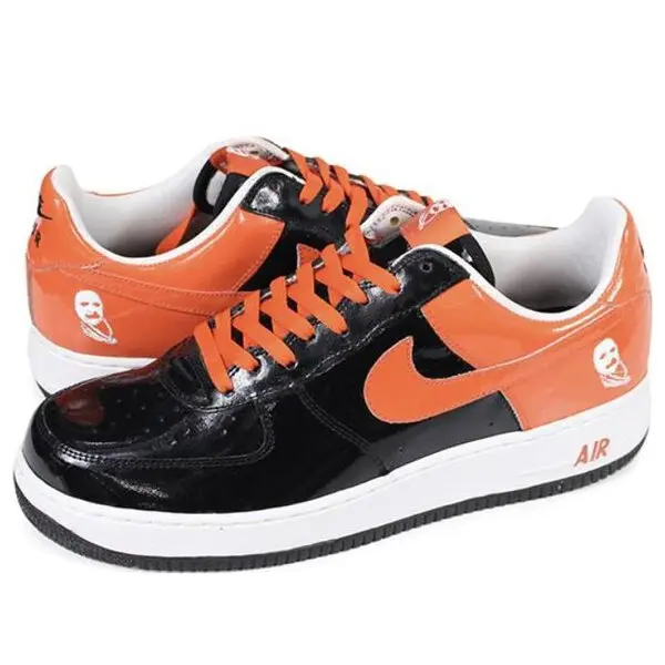 Nike Force 1 Premium Halloween Sneakers - Black/orange Blaze/white