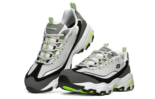 Sketchers D'lites 1.0 Sport Sneakers - Grey/green