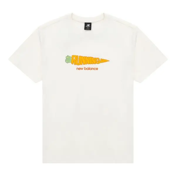 NEW BALANCE Graphic Running Tee - White/orange
