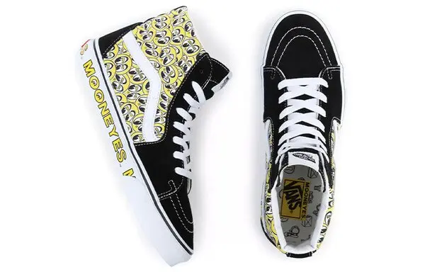 VANS Mooneyes X Sk8-hi High Top Sneakers - Black/yellow