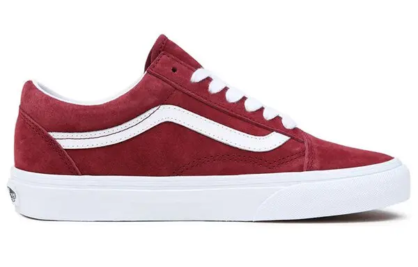 VANS Old Skool Suede Low Top Sneakers - Red/white