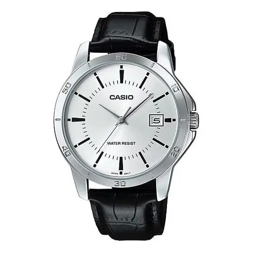 Casio Analog Stainless Steel Watch With Date - Silverblack