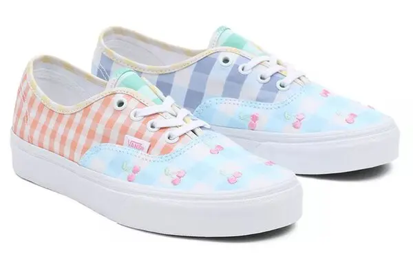 VANS Authentic Gingham Block Sneakers - Blue/pink/yellow