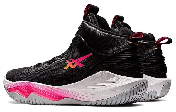 Asics Nova Surge 2 High Top Basketball Sneakers - Black/pink