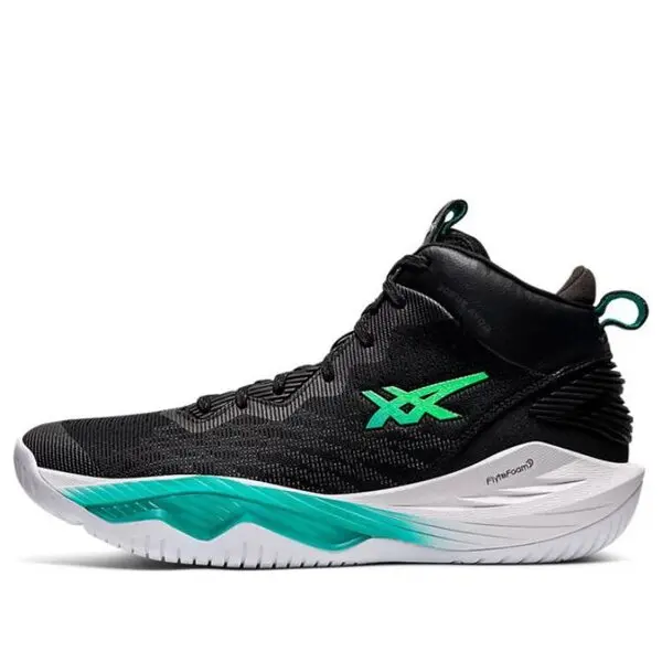 Asics Nova Surge 2 High Top Basketball Sneakers - Black/green