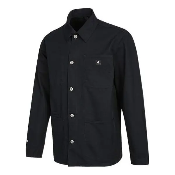 CONVERSE Ss22 Cargo Casual Long Sleeves Autumn Shirt - Black