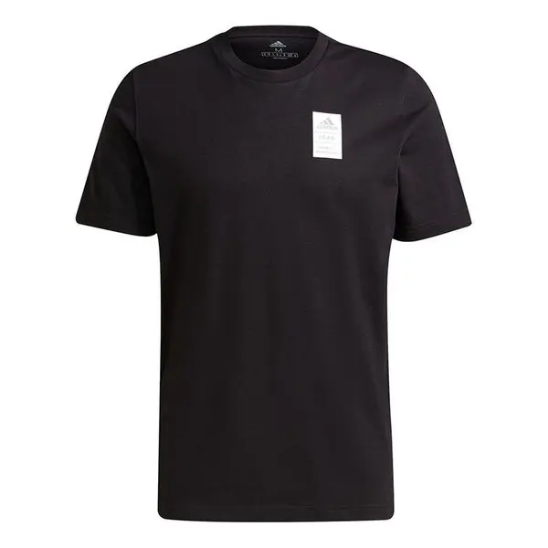 Adidas 3bar Logo Tee 2 Casual Sports Alphabet Printing Short Sleeve - Black