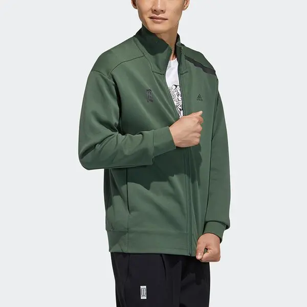 Adidas Casual Sports Stand Collar Zip-up Jacket