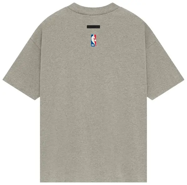 Fear Of God X Nba Brooklyn Nets T-shirt 'grey Black