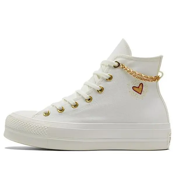 CONVERSE Chuck Taylor All Star High Top Sneakers With Chain Detailing - White