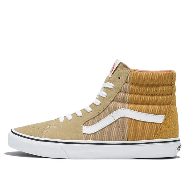 VANS Sk8-hi Split Duck Canvas High Top Sneakers - Beige/gold