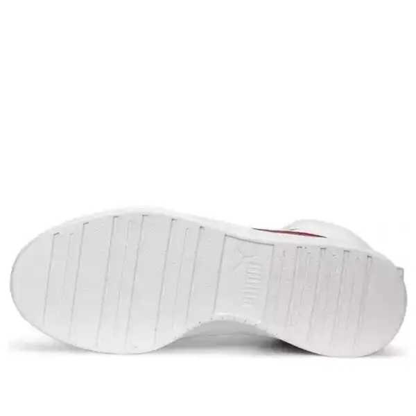 PUMA Caven Mid High Top Sneakers - White/red