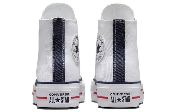 CONVERSE Chuck Taylor All Star Lift Platform Retro Denim High Top Sneakers - White