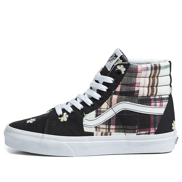 VANS Sk8-hi High Top Sneakers - Black/white/pink