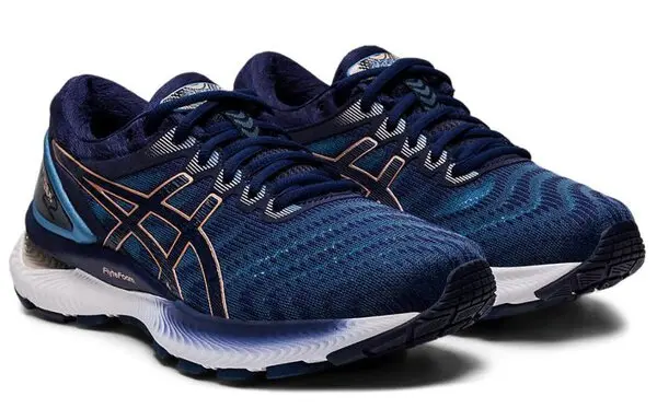 Asics Gel-nimbus 22 Wide Athletic Shoes - Dark Blue