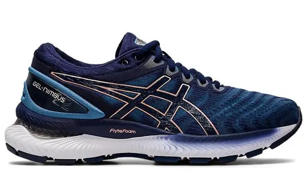 Asics Gel-nimbus 22 Wide Athletic Shoes - Dark Blue