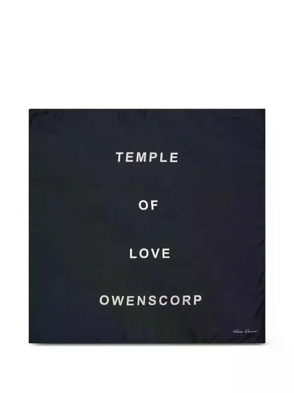Rick Owens Slogan-print Scarf - Black