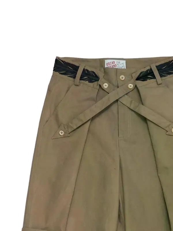 OSCAR OUYANG Beige Cross-over Waist Trousers