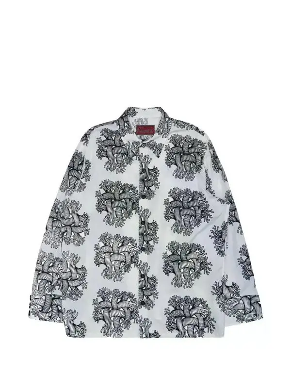 NEMEN Rope-print Shirt - White