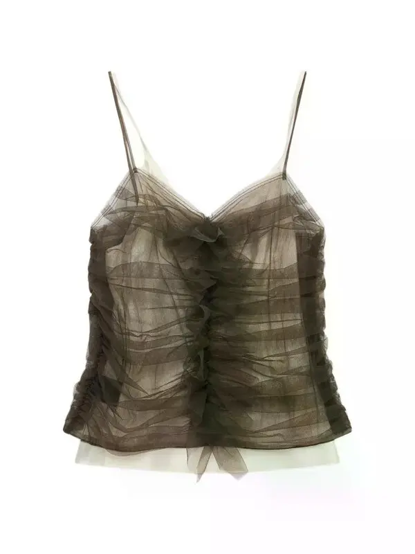 RENAISSANCE RENAISSANCE Deedee Ruffled Camisole Top - Brown
