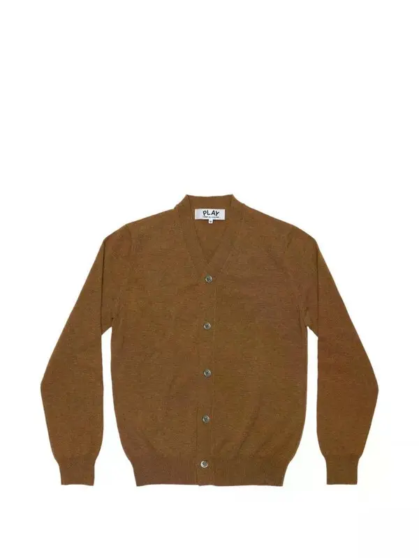 Play Comme Des Garcon Logo Patch Cardigan