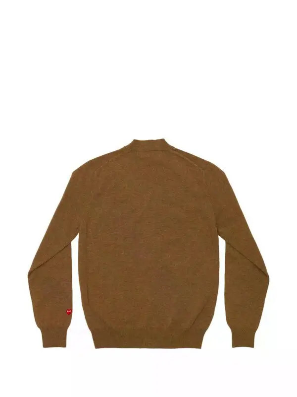 Play Comme Des Garcon Logo Patch Cardigan