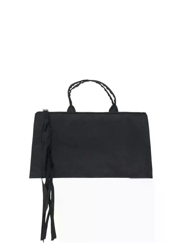 SCHA Fringed Carry Tote Bag - Black