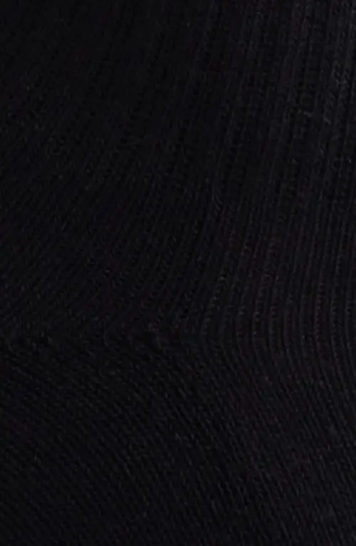 STEMS Ruffle Cotton Blend Quarter Socks - Black