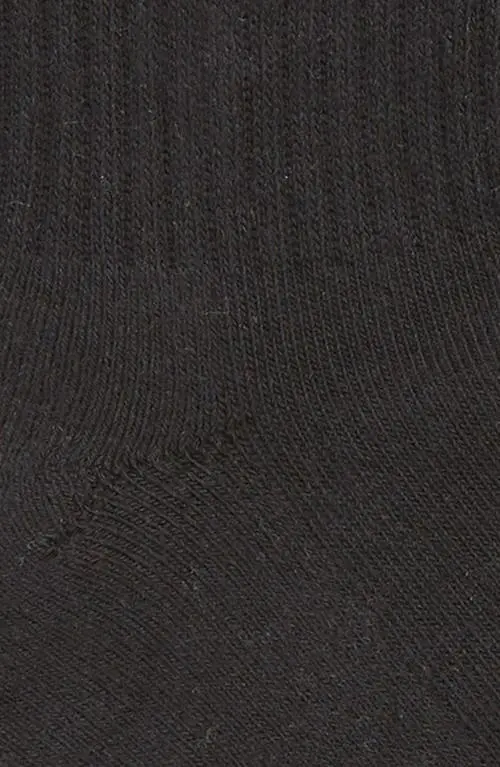 STEMS Ruffle Cotton Blend Quarter Socks - Black
