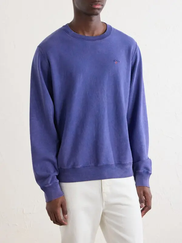 NOAH Logo-embroidered Cotton-jersey Sweatshirt
