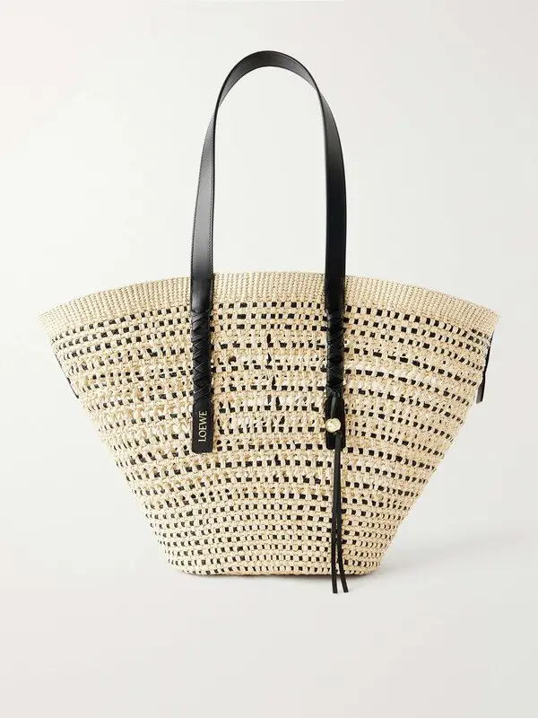 Loewe Braided Raffia Tote Bag - Beige