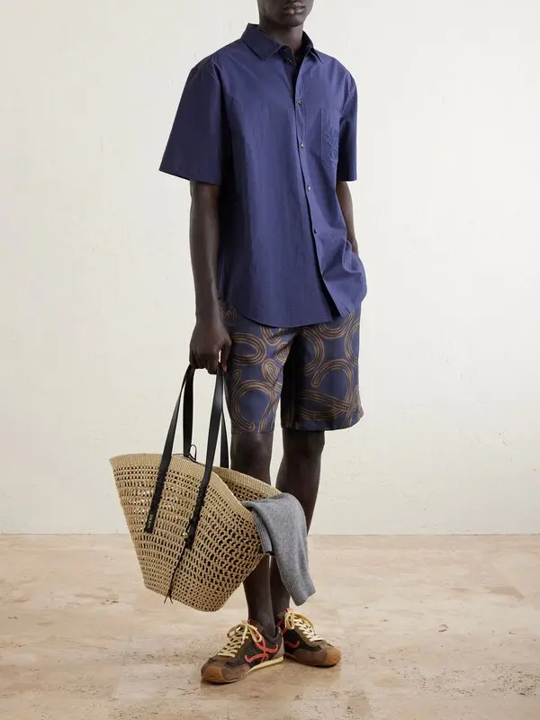 Loewe Braided Raffia Tote Bag