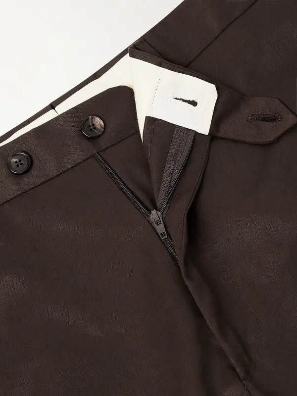 DE PETRILLO Tapered Cotton-twill Suit Trousers