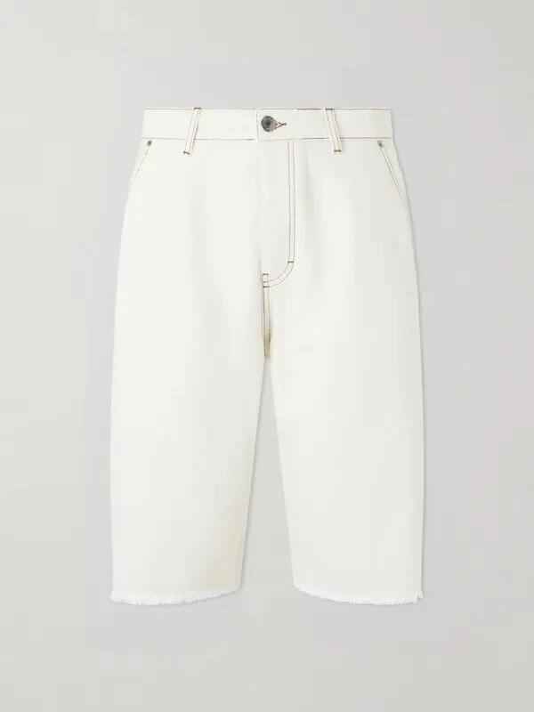 AMI Paris Wide-leg Denim Shorts
