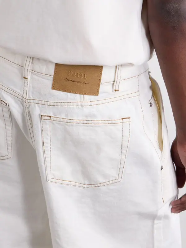 AMI Paris Wide-leg Denim Shorts
