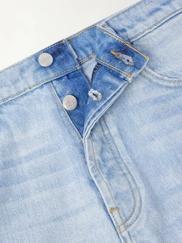 CHERRY LOS ANGELES Wide-leg Embroidered Jeans