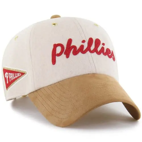 STONEY CLOVER LANE X '47 Philadelphia Phillies Script Charm Clean Up Adjustable Hat - Natural