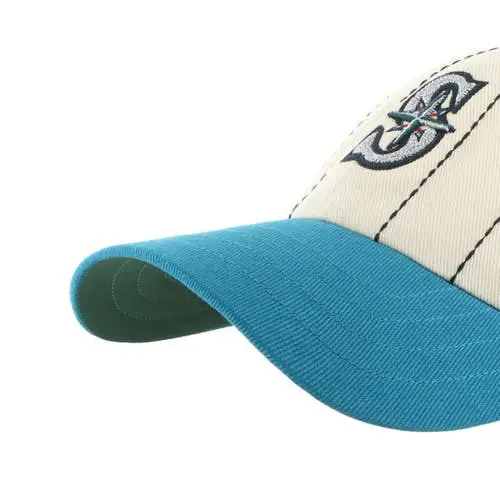 '47 X Rawlings /teal Seattle Mariners Pinstripe Clean Up Adjustable Hat