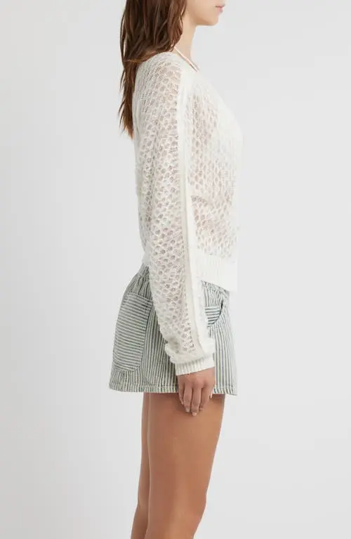 Free People Maris V-neck Fine Gauge Linen Blend Cardigan