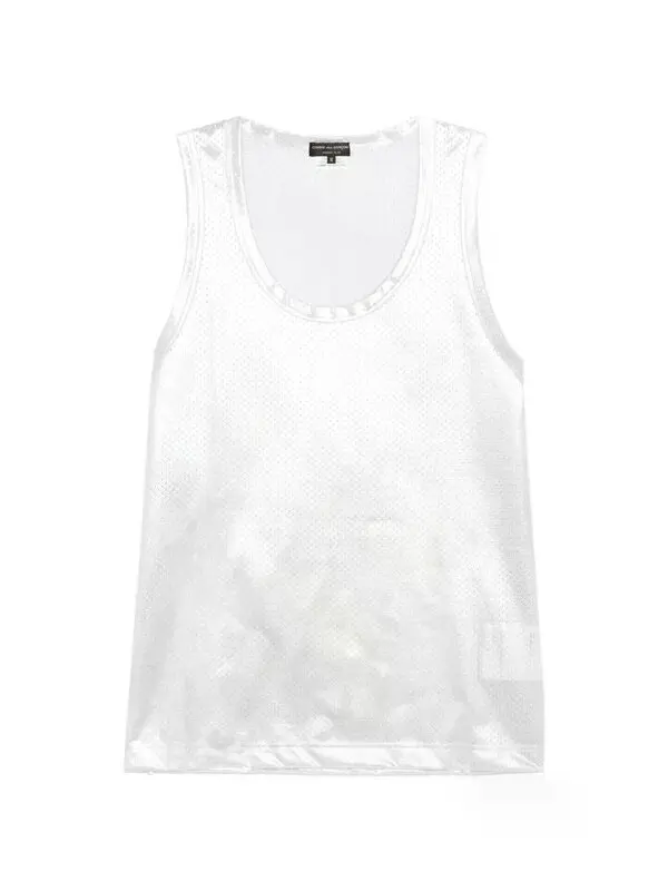 Comme Des Garçons Perforated Metallic Vest - Silver