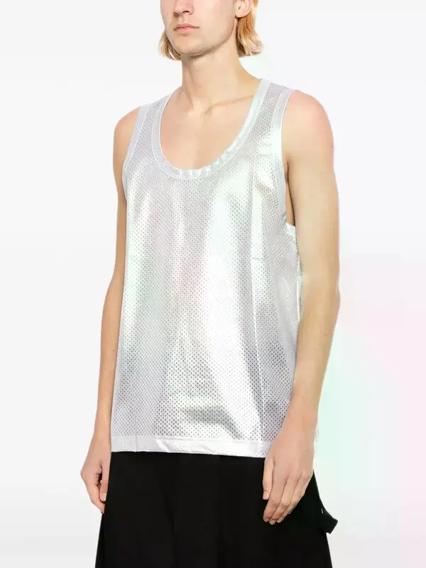 Comme Des Garçons Perforated Metallic Vest