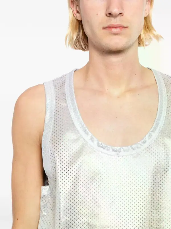Comme Des Garçons Perforated Metallic Vest