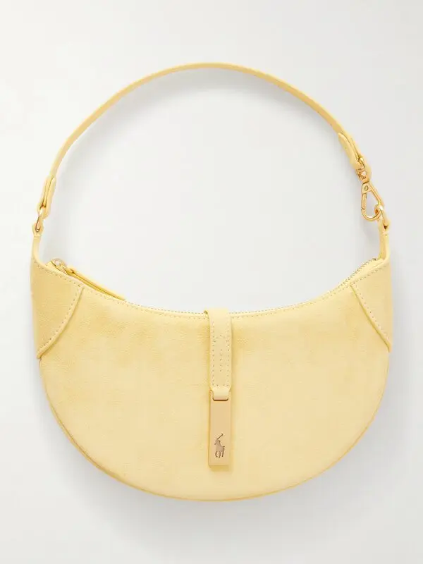 Polo Ralph Lauren Suede Shoulder Bag - Yellow